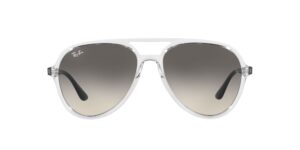 ray-ban rb4376 aviator sunglasses, transparent/grey gradient, 57 mm