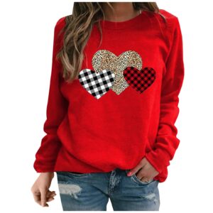 bblulu women's crewneck sweatshirt casual cute valentine's day long sleeve loose fitting fall tops t shirt