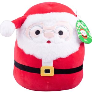 squishmallows 10" santa claus plush - official kellytoy plush - adorable squishy cute and soft stuffed animal toy - great gift for kids