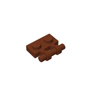 gobricks gds-644 1x2 one side of plate with handle compatible with lego 2540 all major brick brands toys building blocks technical parts assembles diy (192 reddish brown(081),30 pcs)