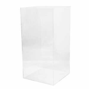 bjtdllx acrylic display case (12 x 12 x 24 inch), tall clear plastic box dust proof action figures toy acrylic case, collectibles display case display countertop box for display figures dolls