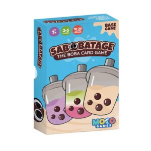 sabobatage: the boba card game 2nd edition | easy family-friendly party game | card games for adults, teens & kids | 2-5 players (base game 2nd edition)