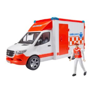 bruder 02676 mb sprinter ambulance with driver and light + sound module