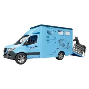 bruder 02674 mb sprinter animal transporter with 1 horse