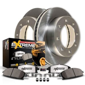 power stop mdk2071 z36 truck & tow front brake kit-oe brake rotors & carbon ceramic brake pads