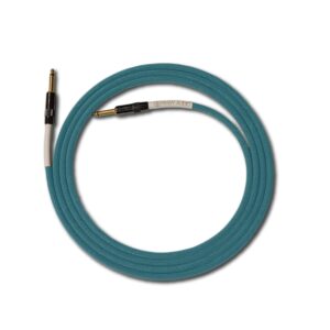 runway audio instrument cable - lowest capacitance cable on the market (10ft, straight to straight, aqua-blue)