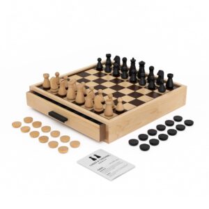 ws game company chess and checkers maple luxe edition