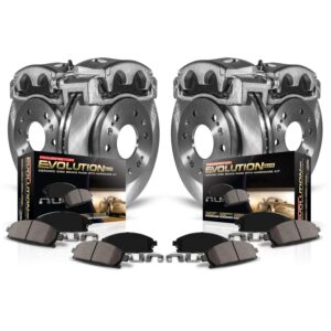 power stop kcoe8505 autospecialty front and rear brake caliper kit- brake rotors, brake pads & calipers for chevrolet trax 2019 [model specific]