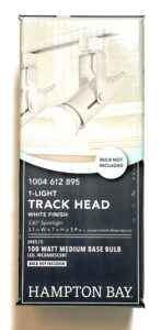 hampton bay track head 1-light white finish (804649)