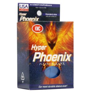 kmc sleeves full size hyper phoenix - matte blue (100)