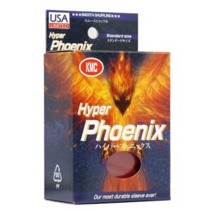 kmc sleeves full size hyper phoenix - matte red (100)