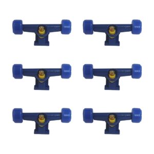 ebco 6pcs fingerboards skateboards parts spacer trucks & 12 bearing wheels blue - 32mm width