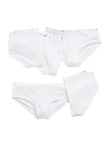 gap girls 5-pack bikini underpants underwear, white, x-large us