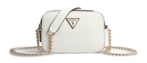 guess noelle crossbody camera, white