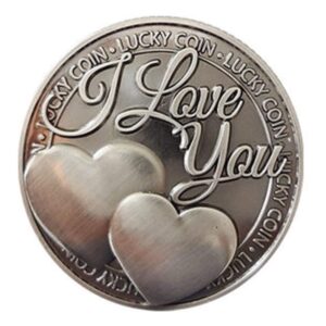 lucky love coin i love you commemorative coin, commemorative coin lucky love words romance couple collection art gifts souvenir