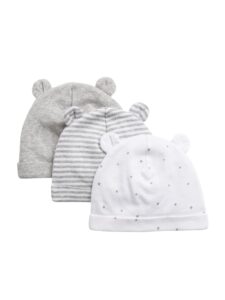 gap unisex baby first favourite beanie hats, grey heather/white, 3-6 months us