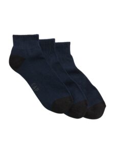 gap mens quarter cut socks, multi-pack adult ankle socks, soft & stretchy, tapestry navy, one size