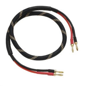 10awg diy audiophile ofc premium heavy duty braided stage speaker cable, with dual gold plated banana plug tips (6ft)