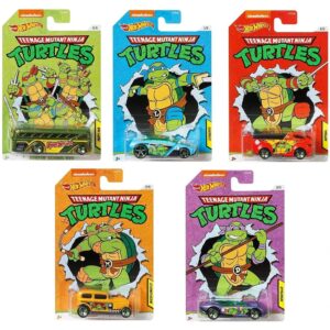 hot wheels teenage mutant ninja turtles tmnt complete set of 5 vehicles