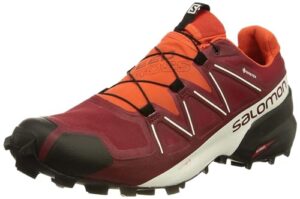 salomon speedcross 5 gore-tex trail running shoes for men, biking red, 11.5