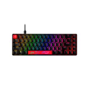 hyperx alloy origins 65 - mechanical gaming keyboard – compact 65% form factor - linear red switch - double shot pbt keycaps - rgb led backlit - ngenuity software compatible,black