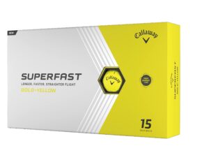 callaway golf superfast bold golf ball, yellow