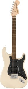 fender squier affinity stratocaster hss electric guitar - olympic white