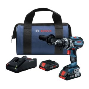 bosch gsb18v-755cb25-rt 18v brute tough connected-ready ec brushless lithium-ion 1/2 in. cordless hammer drill driver kit with 2 batteries (4 ah) (renewed)