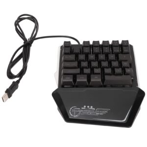 one-handed rgb mechanical gaming keyboard, 35 keys portable mini rgb gaming keyboard support for vista/for win7/for win8/for win10/for android/for os