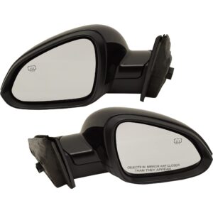 kool vue driver & passenger side power heated mirrors for buick regal 2011-2017 with signal light & memory paintable