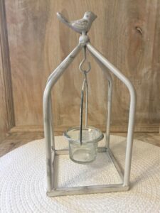 n?a french country shabby cottage chic bird cage candle holder lantern stand home and garden ornament