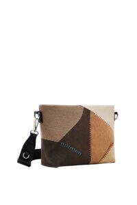 desigual accessories pu across body bag, brown