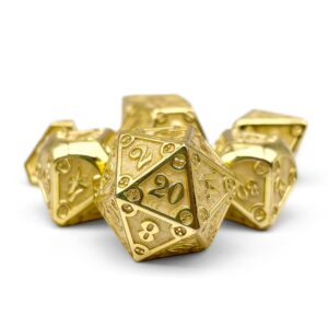 norse foundry dungeon delve metal dice set - forge your adventure: premium zinc alloy d20 dice set - complete set for ttrpg - boost your gaming experience with metal dice