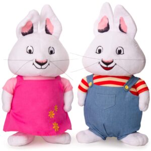 max & ruby plush toys - two pack of both characters - 12 inches - collectible plush stuffed toy for kids - officially licensed - easter basket stuffer