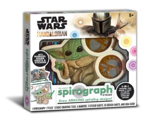 spirograph cyclex studio grogu - disney star wars the mandalorian - baby yoda - the easy way to make countless amazing designs - rotating stencil wheel - ages 5+