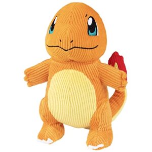 pokemon 8" charmander corduroy fabric plush - limited edition - officially licensed - authentic soft stuffed animal toy figure - gift for kids, boys, girls - 2+