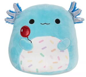 squishmallows official kellytoy plush 8 inch squishy soft plush toy animals (clutch axolotl (with balloon))