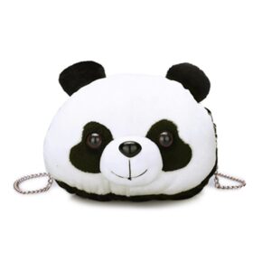 panda purse, panda shoulder bag plush, stuffed plush bag panda backpack plush, travel satchel wallet cosmetic storage bag for girls gift (panda)