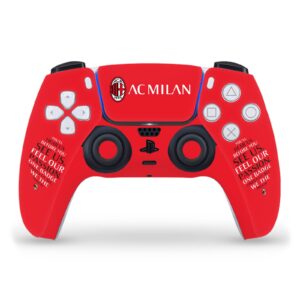 head case designs officially licensed ac milan typography art vinyl faceplate sticker gaming skin decal cover compatible with sony playstation 5 ps5 dualsense controller