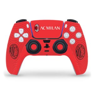 head case designs officially licensed ac milan red and black art vinyl faceplate sticker gaming skin decal cover compatible with sony playstation 5 ps5 dualsense controller