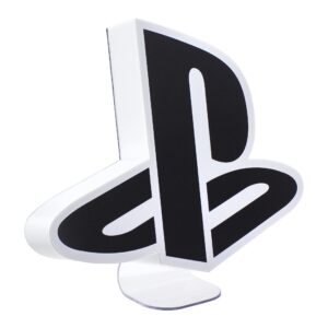 paladone playstation logo light - officially licensed merchandise with 3 light modes, sound reactive mood lighting for gaming or office decor, gift for gamer, powered by usb or battery