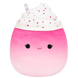 squishmallows original 14-inch cinnamon gradient strawberry milkshake - large ultrasoft official jazwares plush