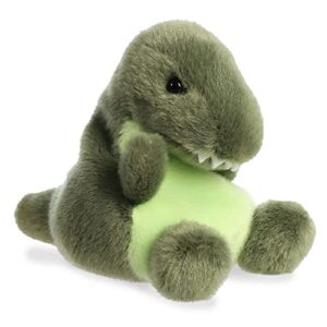 aurora® adorable palm pals™ tyranno rex™ stuffed animal - pocket-sized play - collectable fun - green 5 inches