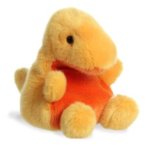 aurora® adorable palm pals™ thunder bronto™ stuffed animal - pocket-sized play - collectable fun - yellow 5 inches