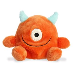 aurora® adorable palm pals™ oggy monster™ stuffed animal - pocket-sized play - collectable fun - orange 5 inches