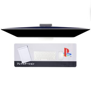 playstation heritage desk mat, large gaming mouse pad for desk 30 x 80 cm, 12" x 31"