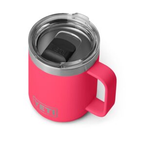 yeti rambler 10 oz stackable mug, vacuum insulated, stainless steel with magslider lid, bimini pink