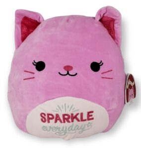 squishmallow kellytoys - 12 inch (30cm) - kristina the pink cat sparkle everyday - 2022 inspirational message squad