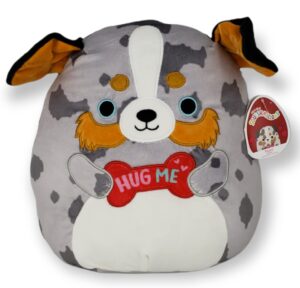 squishmallow kellytoys - 12 inch (30cm) - raylor the australian shepperd hug me - puppy valentine squad - super soft plush toy animal pillow pal buddy stuffed animal birthday gift