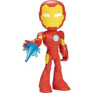 spidey and his amazing friends supersized iron man action figure, 9-inch avengers action figures, marvel super hero preschool toys for 3+ years